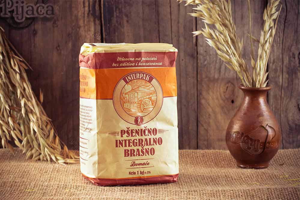 INTEGRALNO PŠENIČNO BRAŠNO – INTERPAK (1kg) | BioPijaca.com